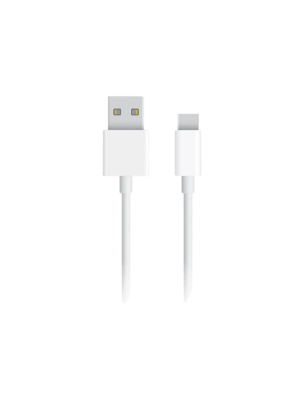 USB USB-C charging and connection cable in white color